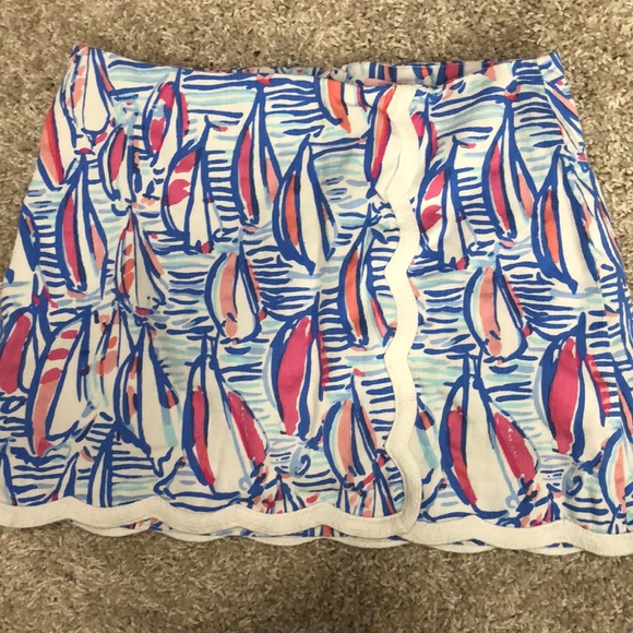 Lilly Pulitzer | Skirts | Lilly Pulitzer Red Right Return Sail Boat ...